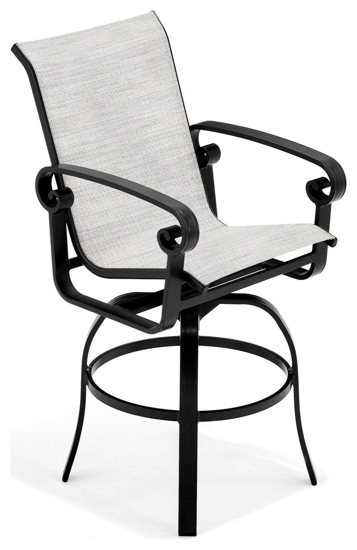 Palazzo Sling Swivel Bar Stool - Traditional - Outdoor Bar Stools And ...