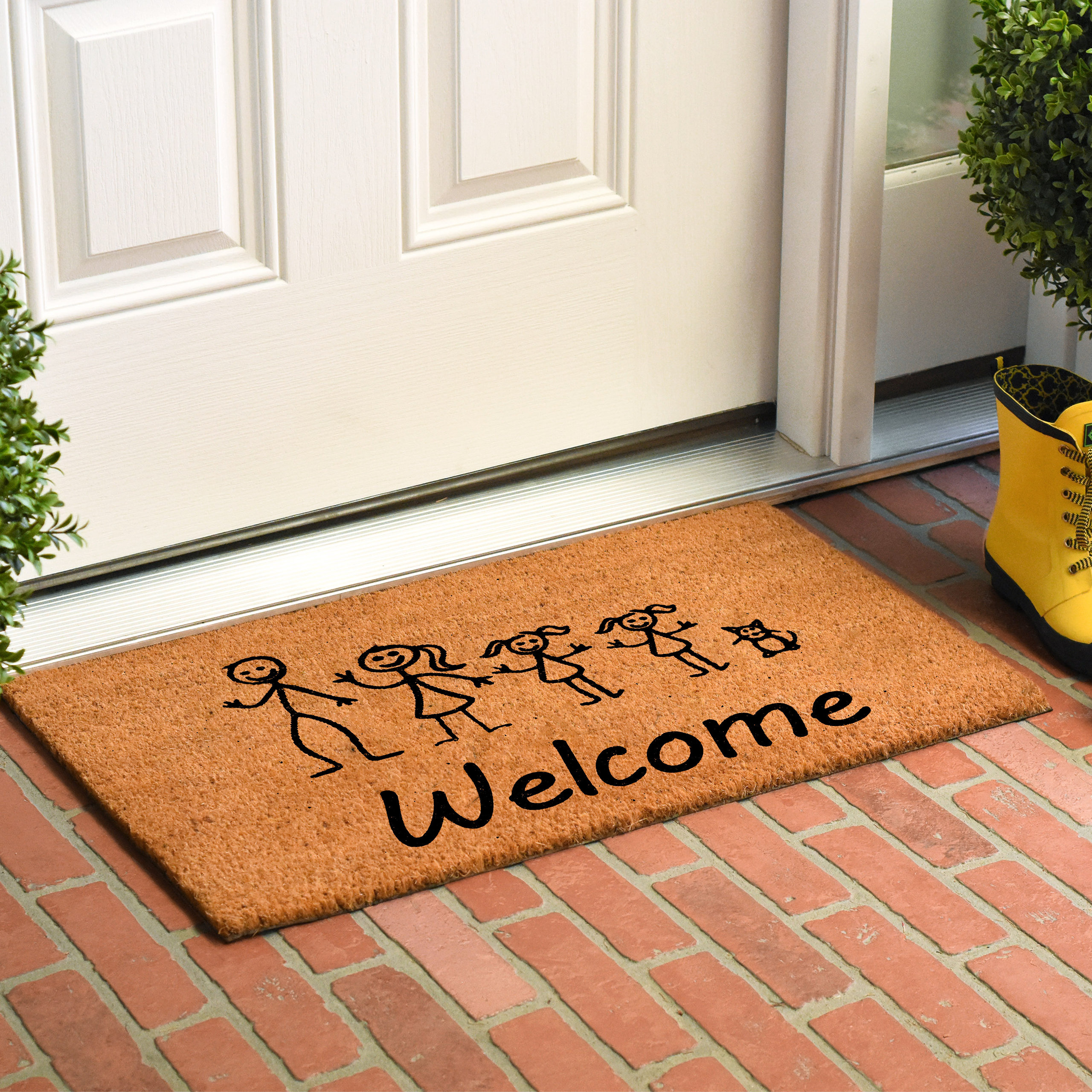 Stick Family Doormat, 18"x30" - Contemporary - Doormats - by Home ...