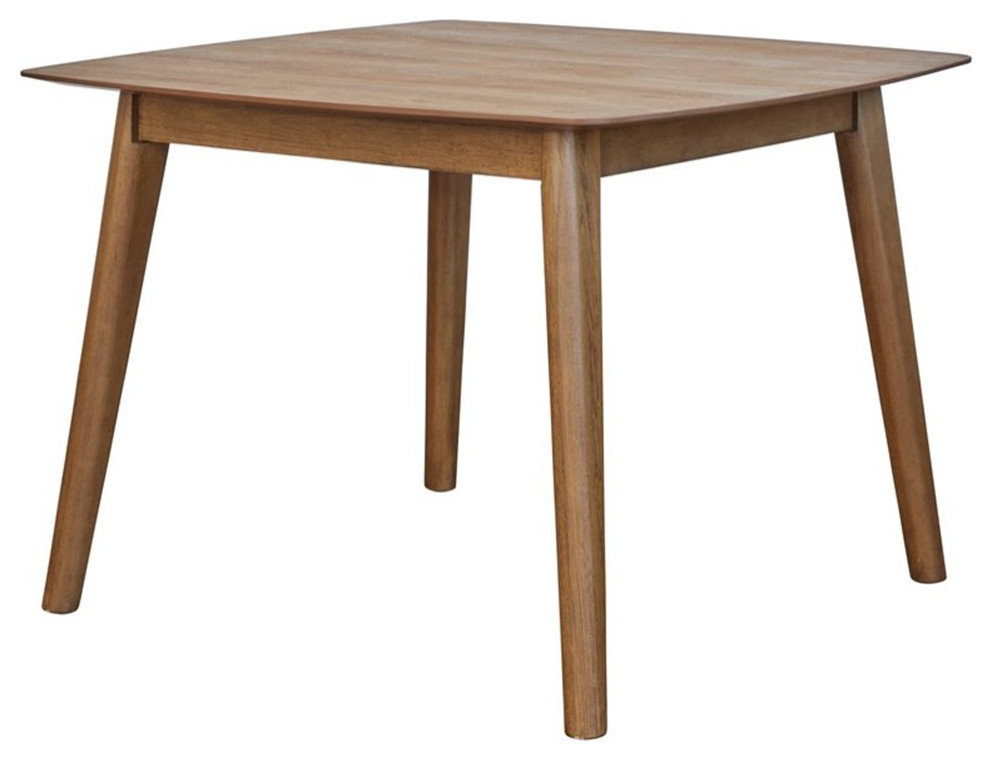 Square Mid-Century Modern Wood Dining Table in Walnut - Midcentury ...