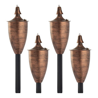 Large Elegant Tiki Style Torch With Pole and Snuffer - Transitional ...