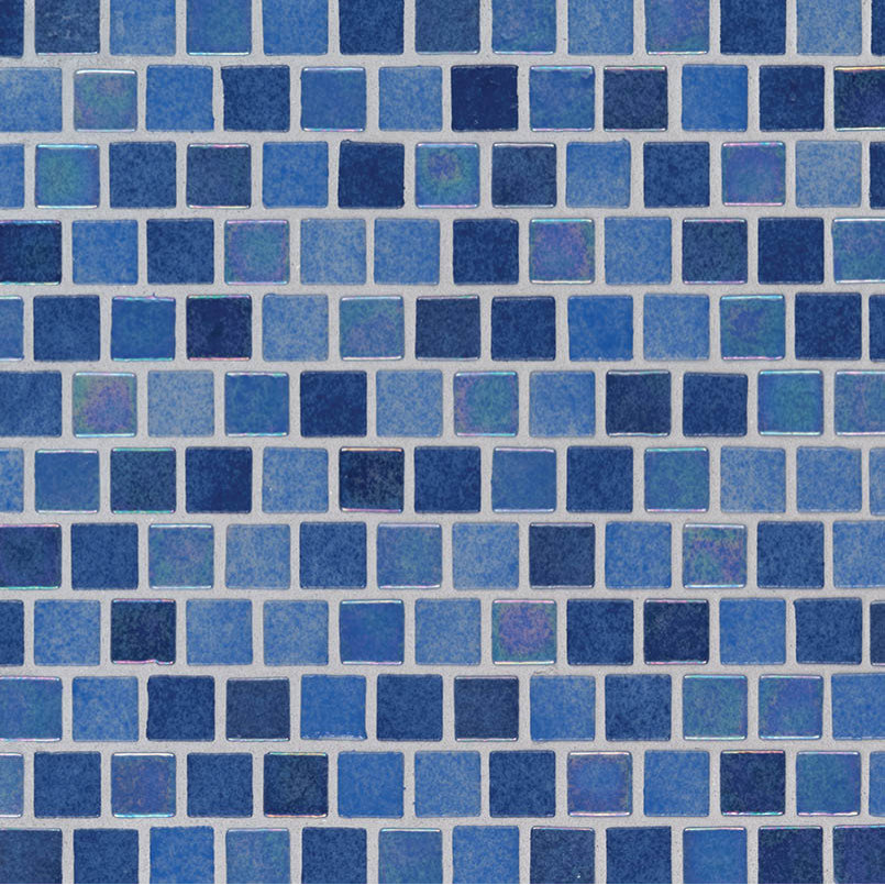 Hawaiian Sky 1x1 Staggered Glass Pool Tile - Contemporary - Mosaic Tile ...