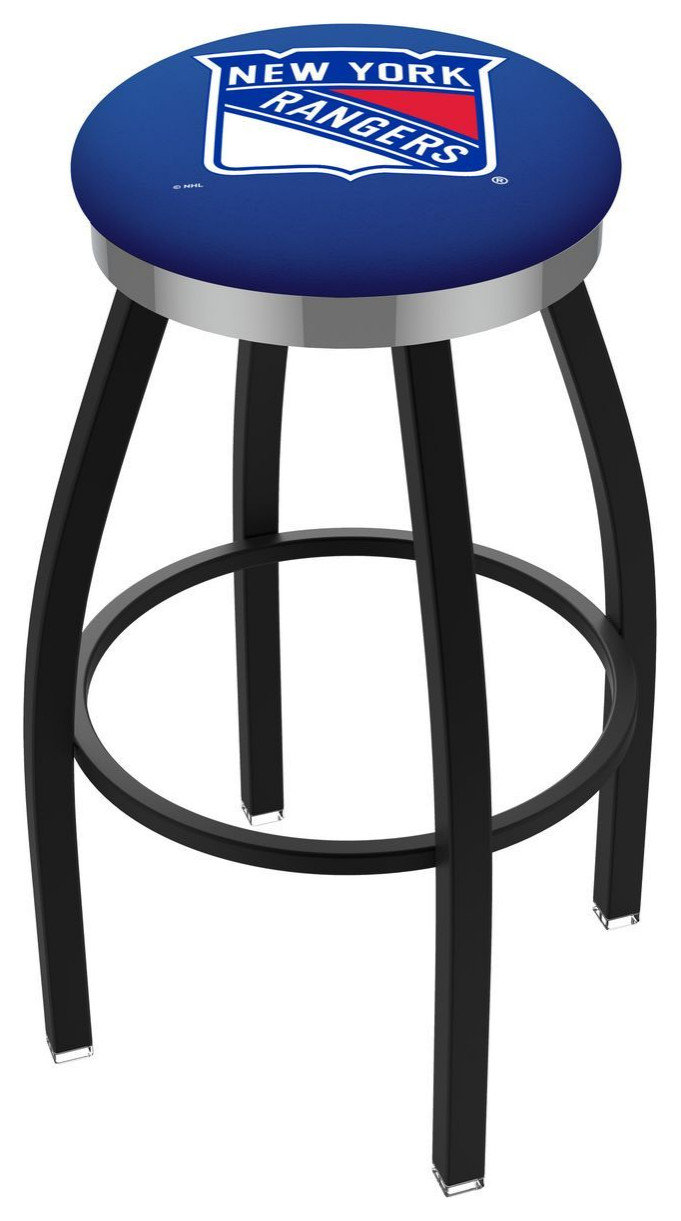 Holland L8B2C New York Rangers 36" Swivel Bar Stool - Black/Chrome ...