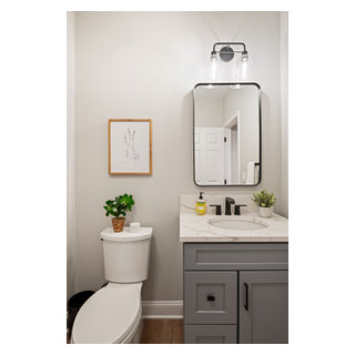 Where Fun Meets Style: North Wales Basement - Traditional - Powder Room ...