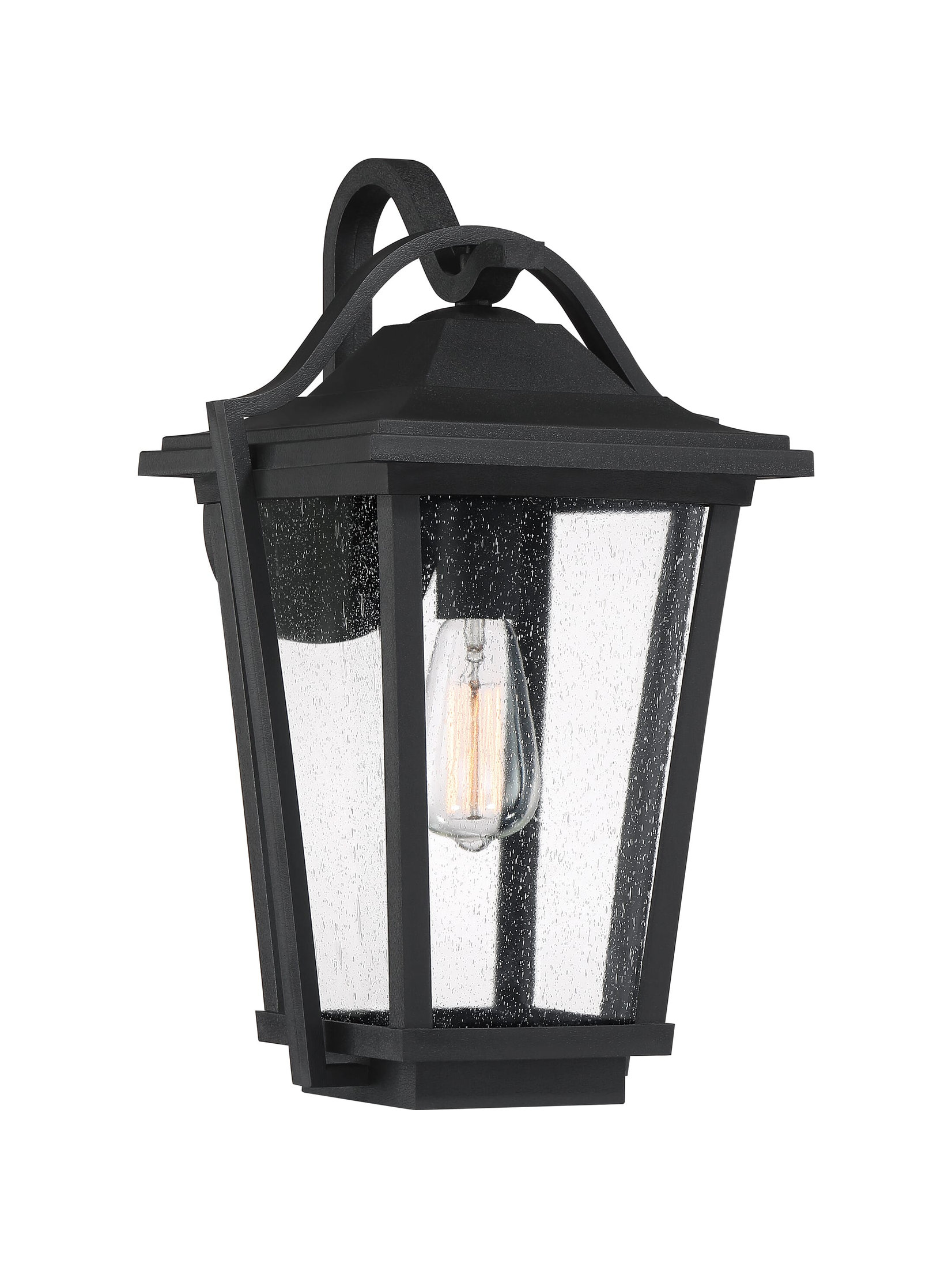 Darius 1-Light Outdoor Wall Lantern in Earth Black, 11.000 ...
