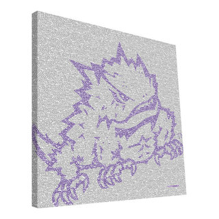 Texas Christian University Horned Frogs Typo Canvas Print, 16"x16 ...