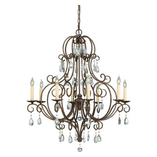 Feiss Chateau 8-Bulb Mocha Bronze Chandelier - Mediterranean ...