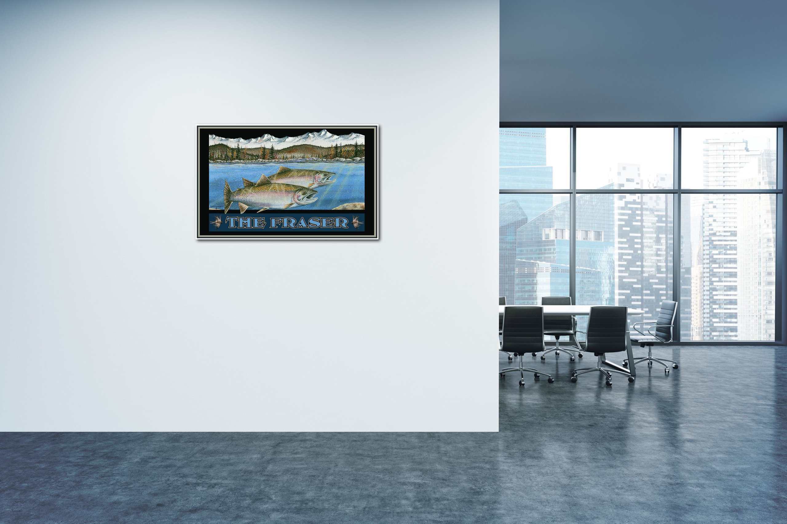 by Artist Dave Bartholet The Fraser River Canada Salmon Art Print, 24 ...