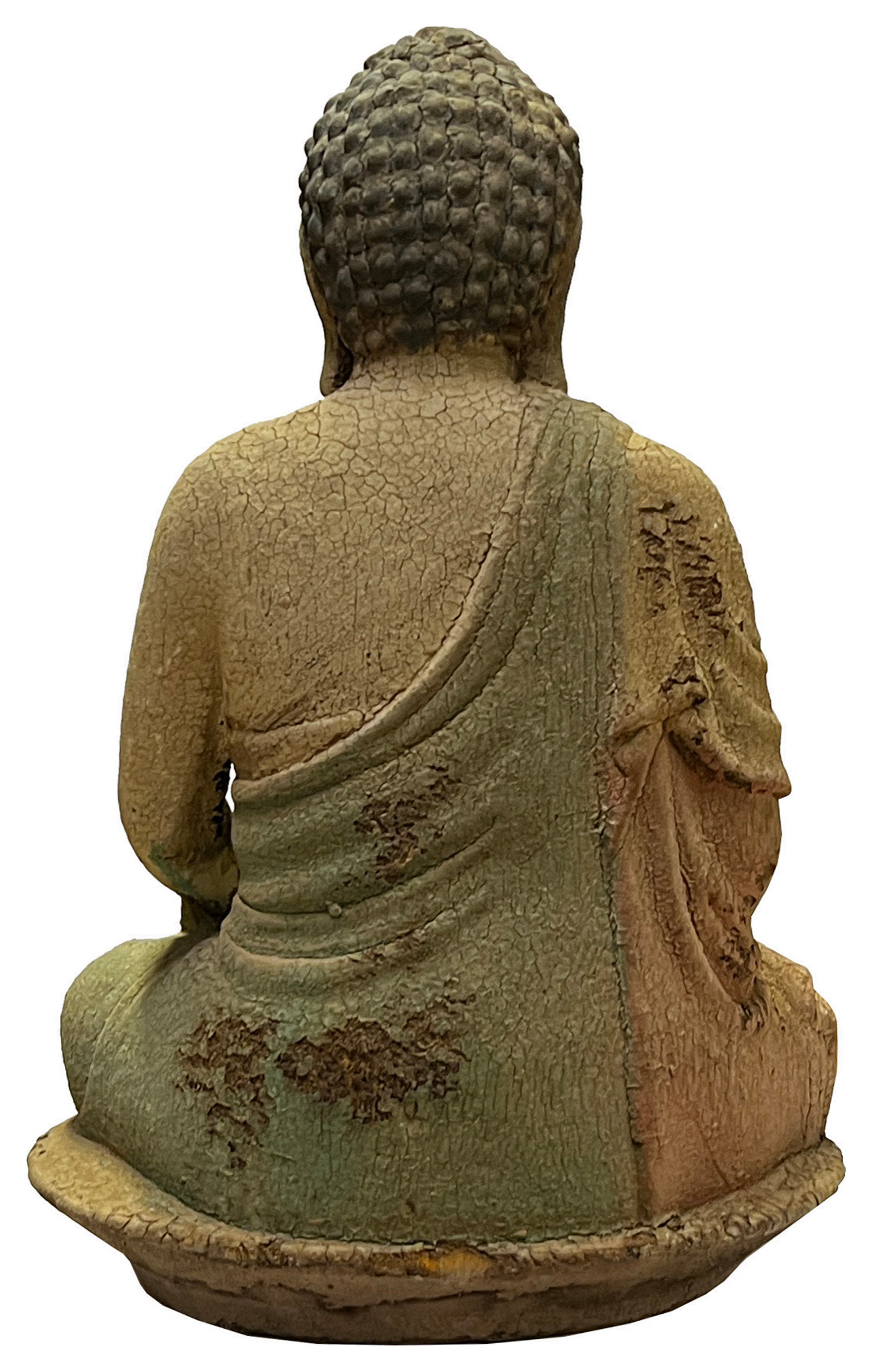 Rustic Wood Sitting Gautama Amitabha Shakyamuni Buddha Statue Hws2693 ...