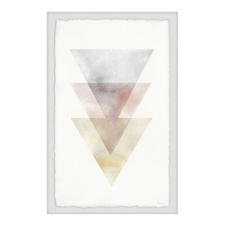 "Luminous Triangles" Framed Painting Print, 12"x18" - Contemporary ...