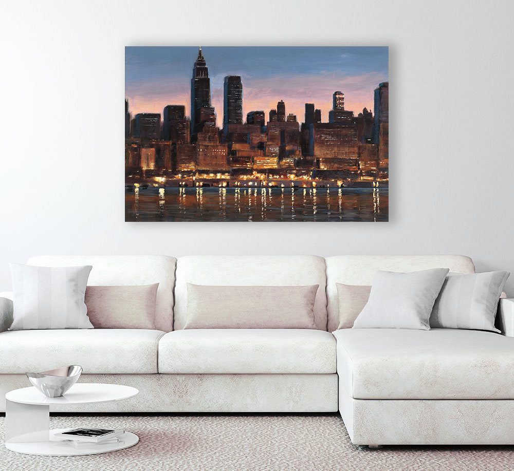 "Manhattan Reflection" Museum Mounted Canvas Print, 14"x11 ...