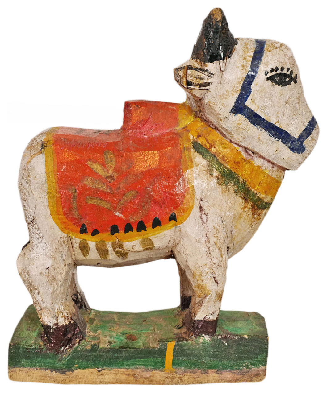 Consigned Antique Wood Indian Cow Statue 6 - Farmhouse - Decorative ...