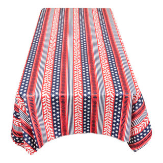 "Americana" 52"x90" vinyl flannel backed tablecloth - Contemporary ...
