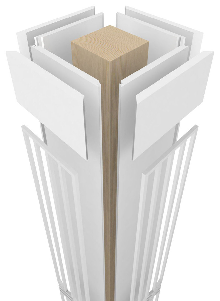 Craftsman Classic Square Non-Tapered Cedar Park Fretwork Column, 8"Wx8 ...