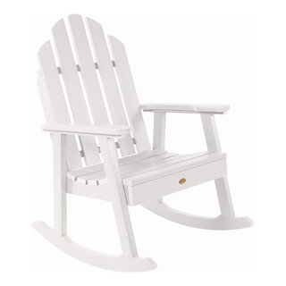 Patio Rocking Chair, Weatherproof Construction & Slatted Seat - Beach ...