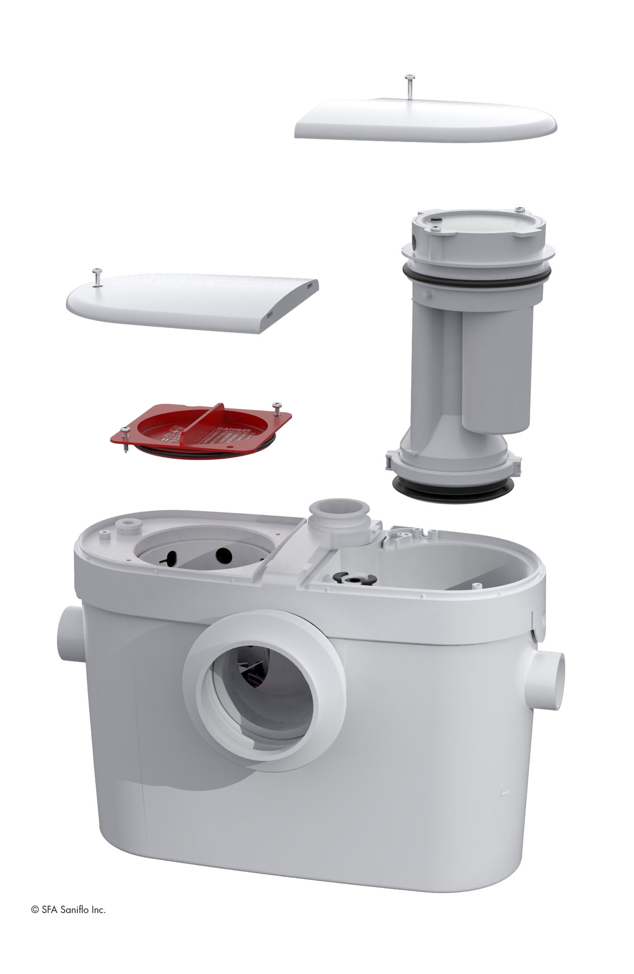 Saniflo Saniaccess 2 Elongated Upflish Kit - Contemporary - Toilets ...