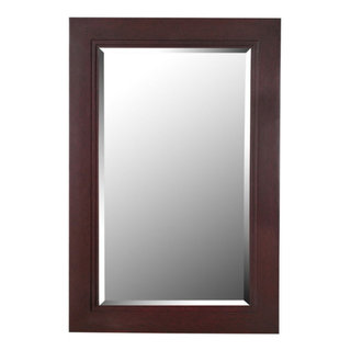Kenroy Home Woodley Wall Mirror, Dark Wood Grain - 61011 - Transitional ...