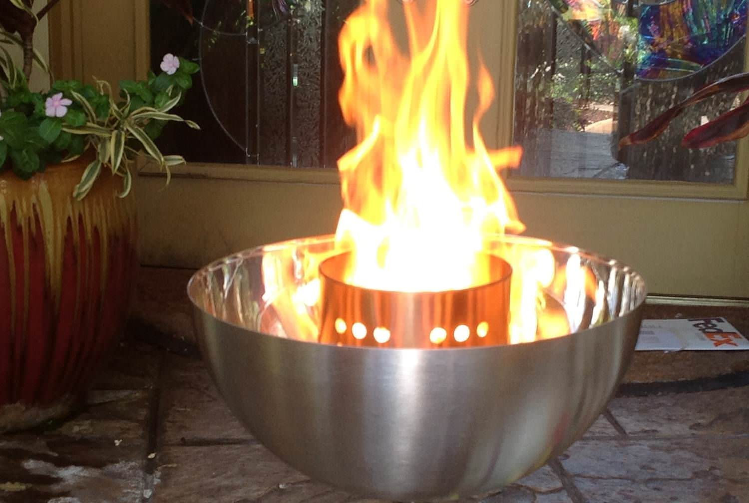 4" Single Vertical Burner 316 Stainless Steel - Transitional - Fire Pit ...
