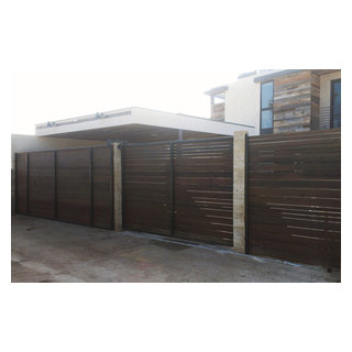 Mid Century Modern Fencing Revival - Midcentury - Exterior - Los ...