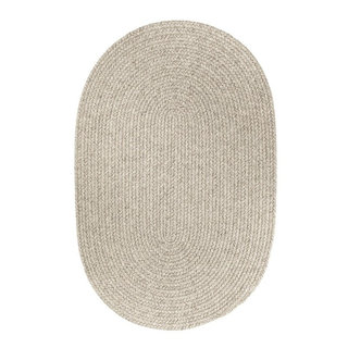 Rhody Rug Wool Solid Rug, Light Gray, 2'X8' Oval, 2'x8' Oval - Hall And ...