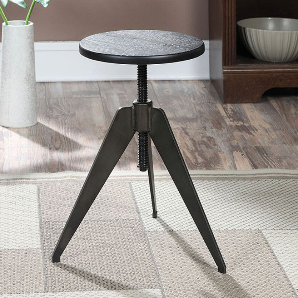 Mitzi Industrial Bar Stool, Gray And Black - Industrial - Bar Stools ...