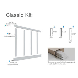 Adjustable Wall Panels, Classic Shaker PVC Wainscoting Kit, Heights Up ...