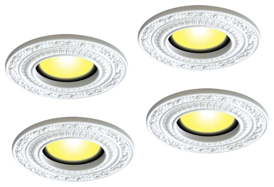 Recessed Spot Light Trim White Urethane Recessed 6" ID X 10" OD Pack of ...