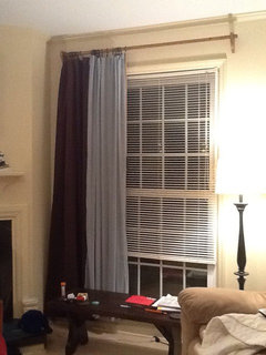 Window treatments for off centered windows?