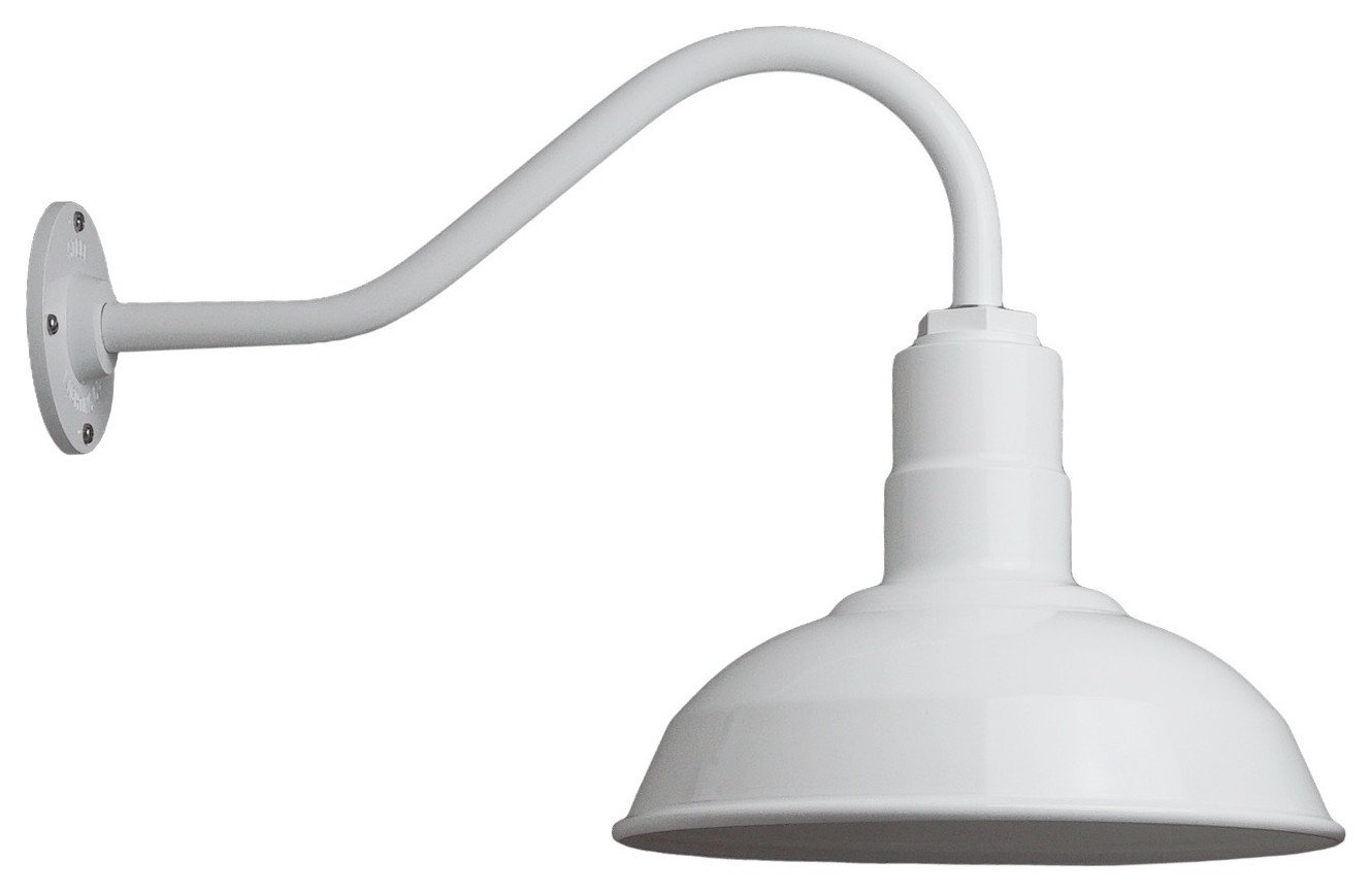 12" Modern Farmhouse Barn Light with 16" Gooseneck, The Westchester ...