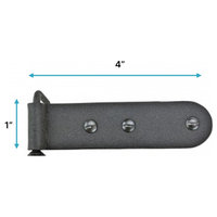 Black Shutter Gate Strap Hinge 4" L Galvanized Steel Wrought Iron Pack ...