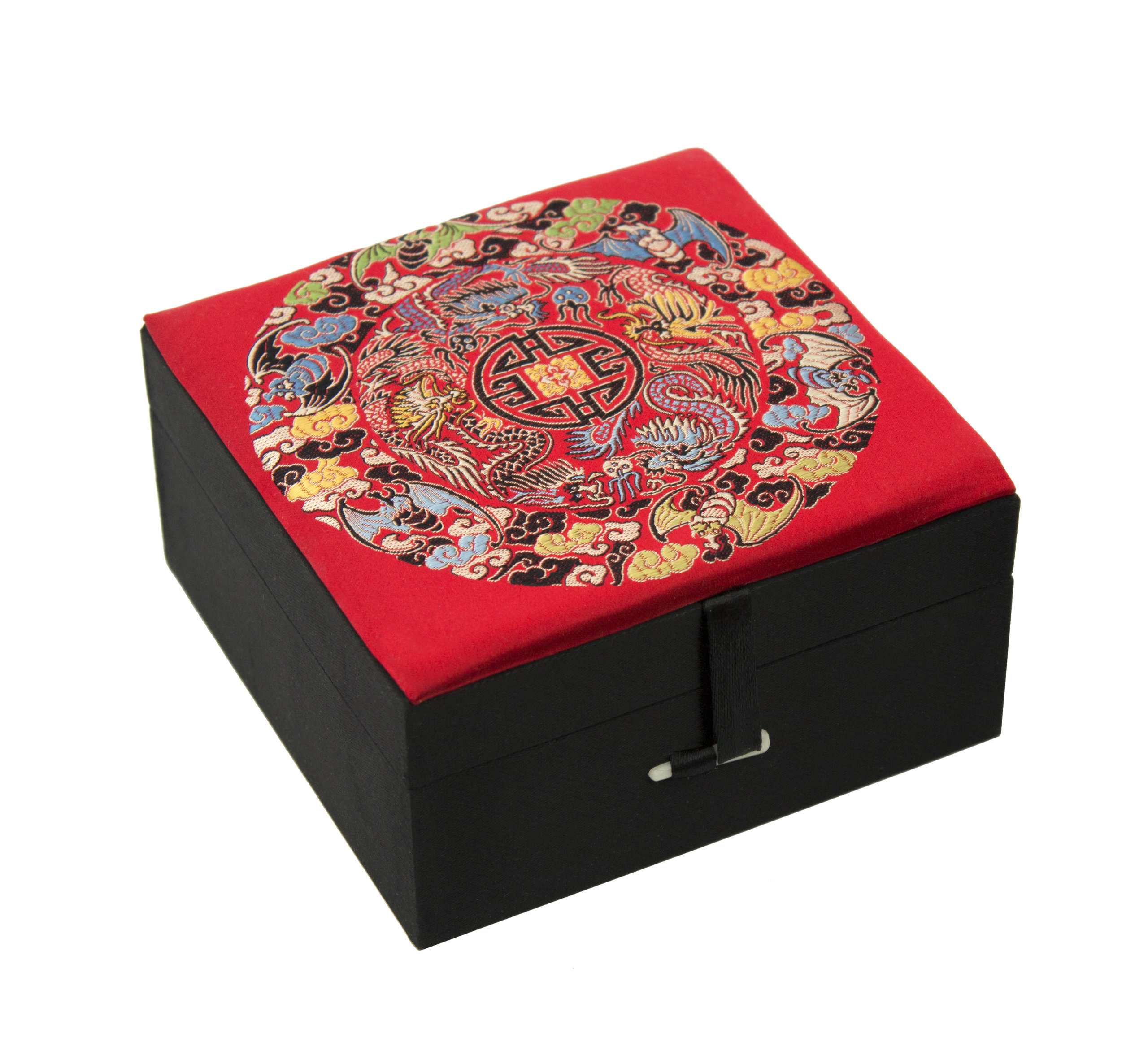 Red Silk Good Fortune Box - Asian - Decorative Boxes - by Oriental ...