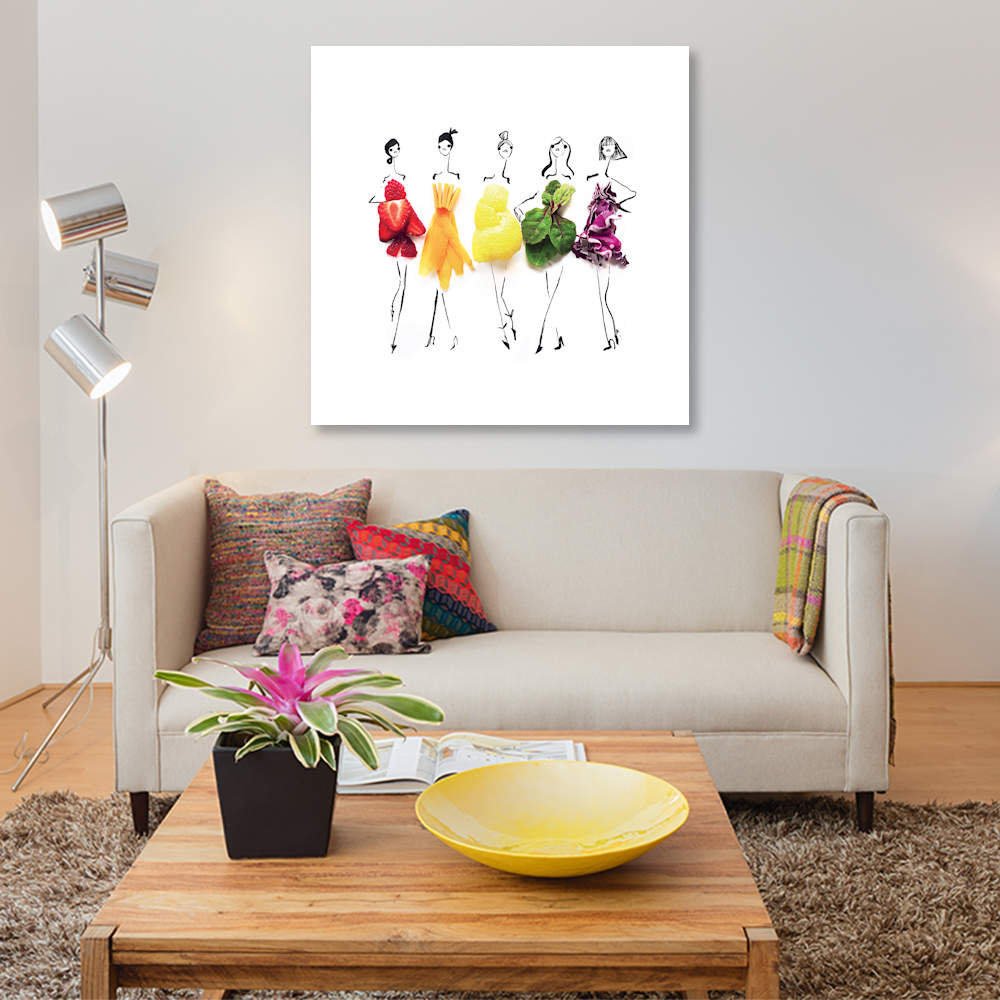 Rainbow by Gretchen Roehrs Canvas Print, 12"x12"x0.75" - Contemporary ...