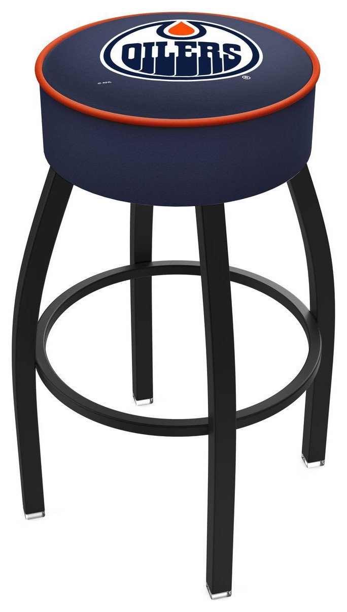 Holland L8B1 Edmonton Oilers 25" Swivel Counter Stool - Black ...