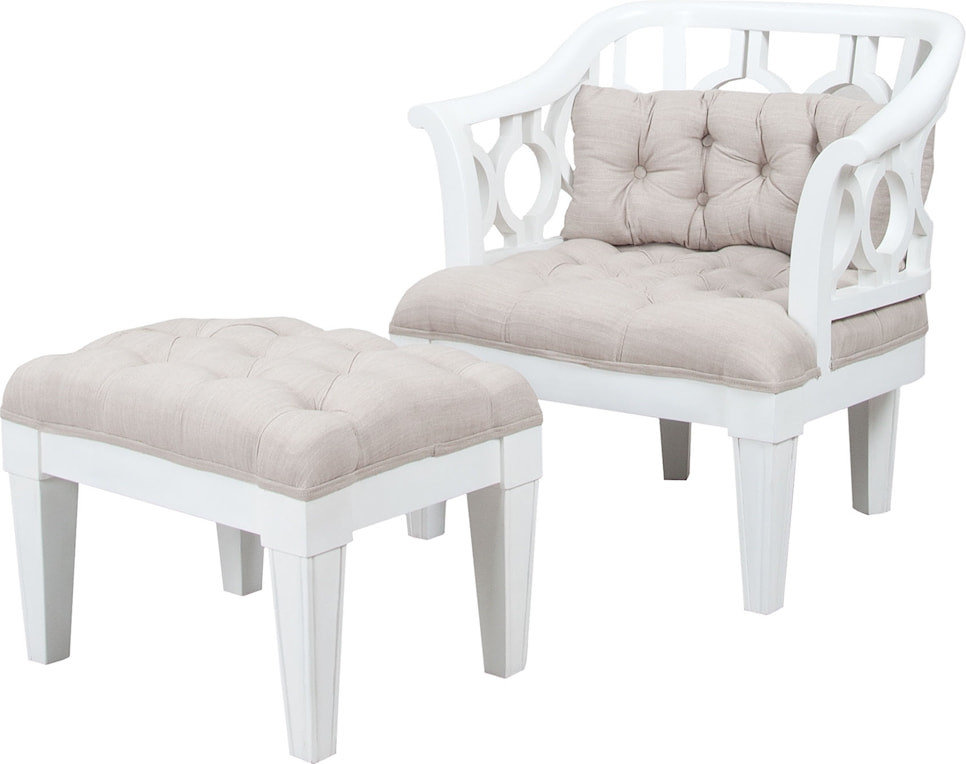 GUILD MASTER 6515508S Soho Wing Chair And Ottoman In Grain De Bois ...