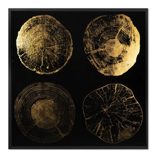 Cross Section, 48" X 48", Charcoal Frame - Contemporary - Prints And ...