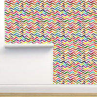 Colorful Chevron Stripes Wallpaper, 24"x72" - Contemporary - Wallpaper ...