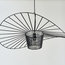 Single Pendant Black Iron Wire "Hat" Shaped Light Fixture ...