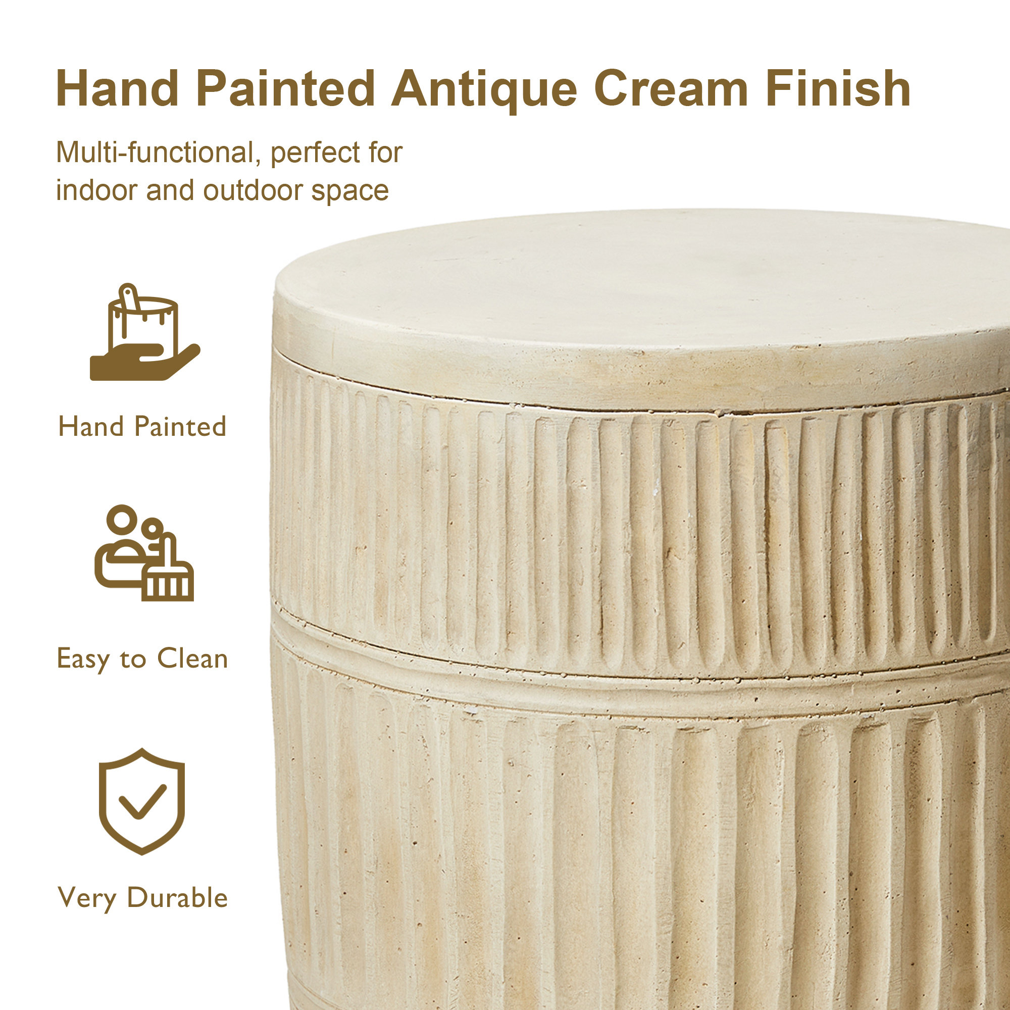 18.5'' Multi-Functional Mgo Garden Stool - Contemporary - Accent And ...