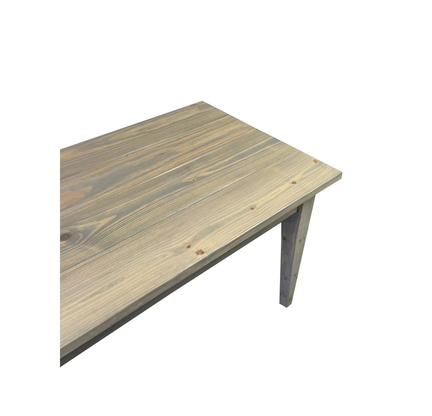 Grey Farmhouse Table With Tapered Legs, 72" - Farmhouse - Dining Tables ...