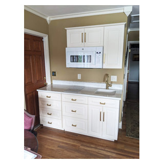Custom Traditional Raised Panel Kitchenette with Quartz Countertop ...