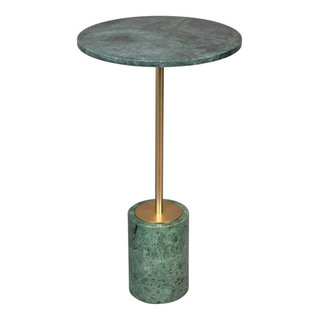 Green Round Marble End Table | Dutchbone Gunnar - Contemporary - Side ...
