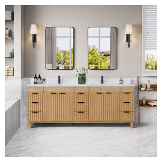 Palos Bathroom Vanity, 84" - Transitional - Bathroom Vanities And Sink ...