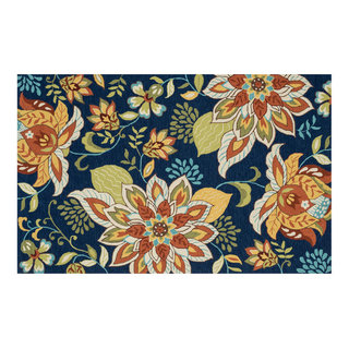 Loloi Francesca Collection Rug, Blue and Floral, 2'-3" X 3'-9 ...