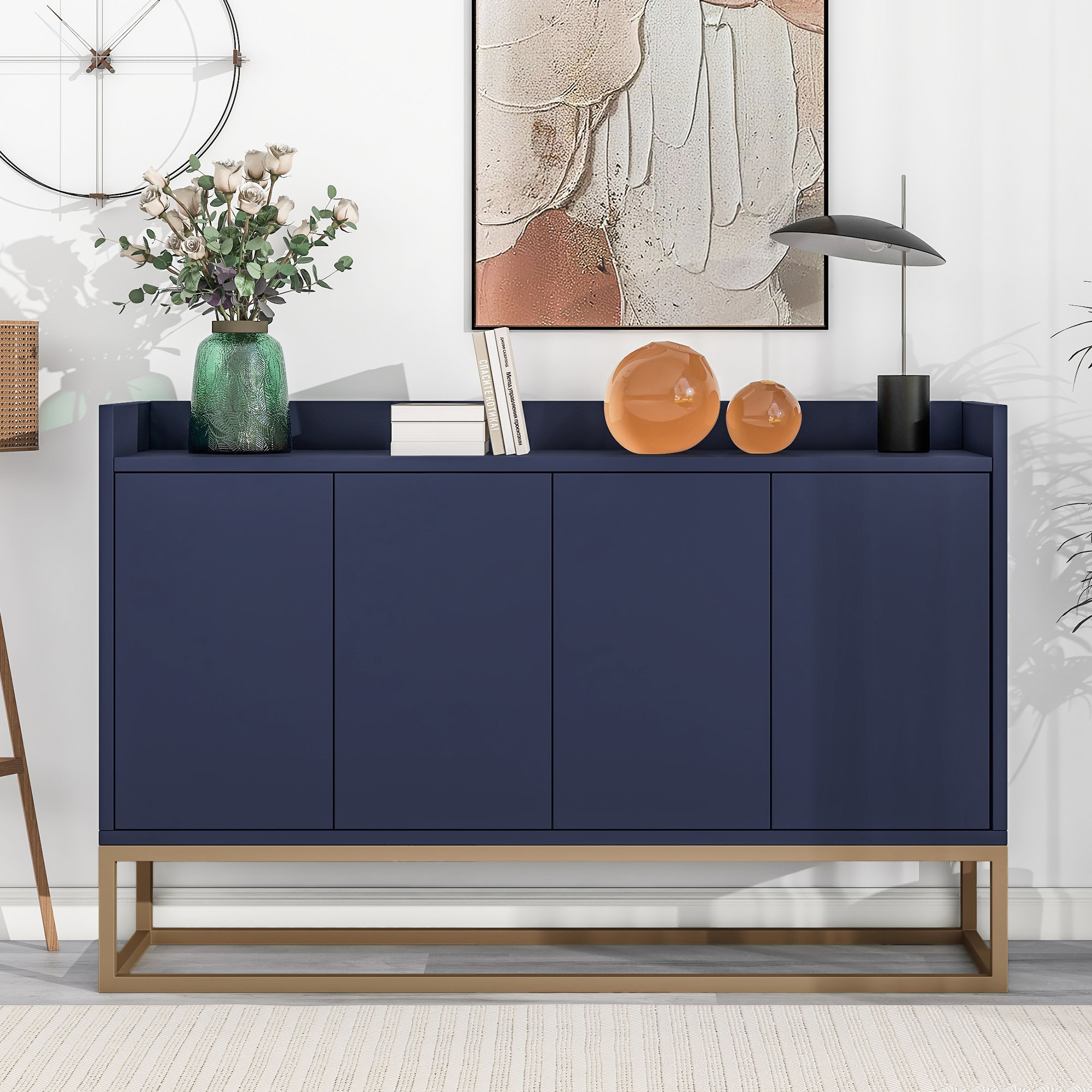 TATEUS 47" Modern Sideboard Buffet Cabinet For Dining Room Kitchen ...