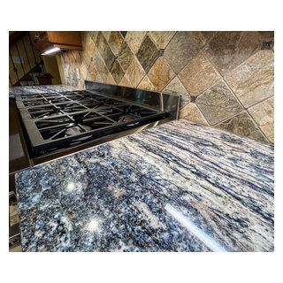 Updated Kitchen with Azul Nebula Quartzite Countertops, Wolf/SubZero ...