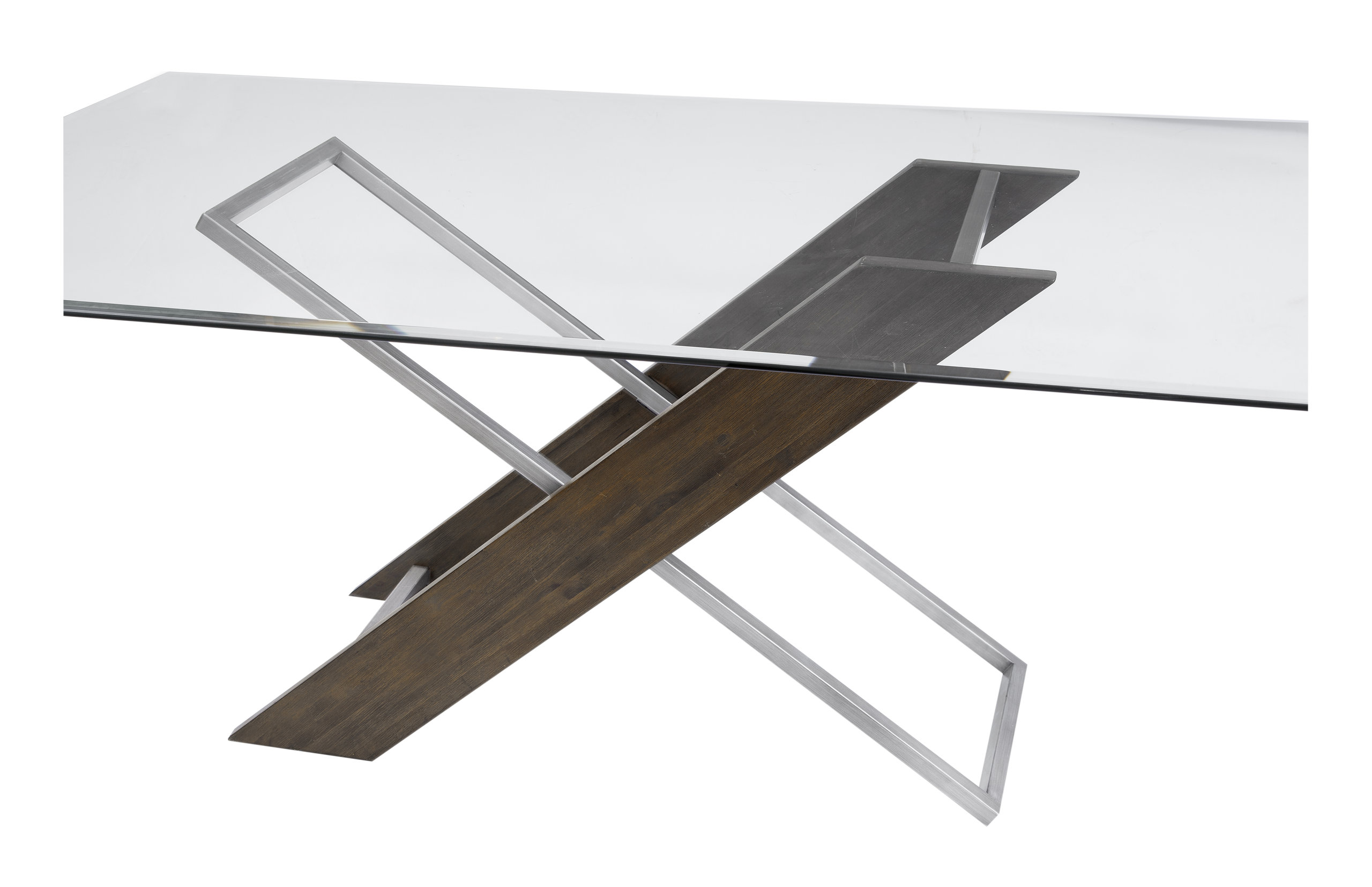 Harmon Dining Table - Gunmetal/Poplar - Contemporary - Dining Tables - by Bassett Mirror | Houzz