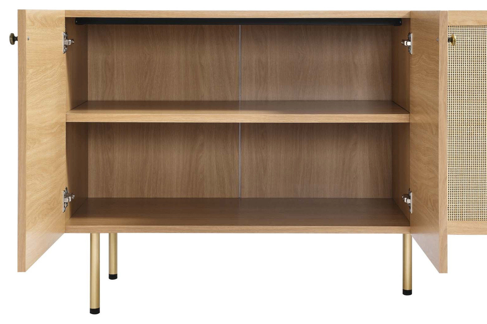 Cane Sideboard, Wood Rattan Buffet Table, BoHo Shabby Chic Credenza ...