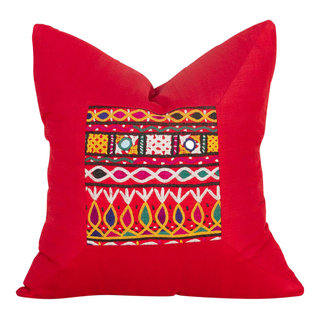 Myra Indian Silk Decorative Pillow - Contemporary - Decorative Pillows ...