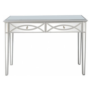 Silver Glass Mirror Console Table - Contemporary - Console Tables - by ...