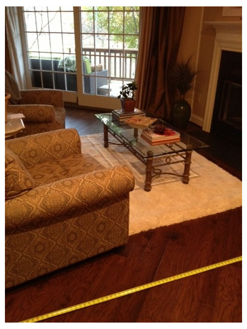 Is this rug too small for this area? Any suggestions?