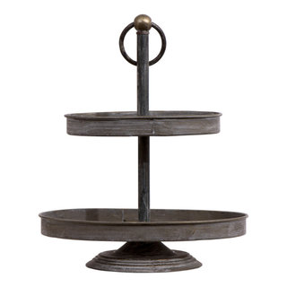 Decorative Metal 2-Tier Tray - Farmhouse - Serving Trays - by Olive ...